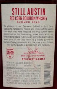Still Austin Bottled In Bond Red Corn Review [In Depth] The Whiskey Shelf