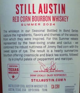 Still Austin Bottled In Bond Red Corn 5 Year Review [In Depht] The ...